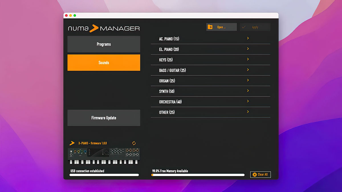 Numa Manager, czyli nowe narzędzie dla instrumentów Numa - INFOSOUND.PL