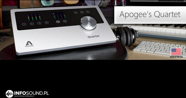 Nowy interfejs audio na Maca od Apogee - Quartet - INFOSOUND.PL